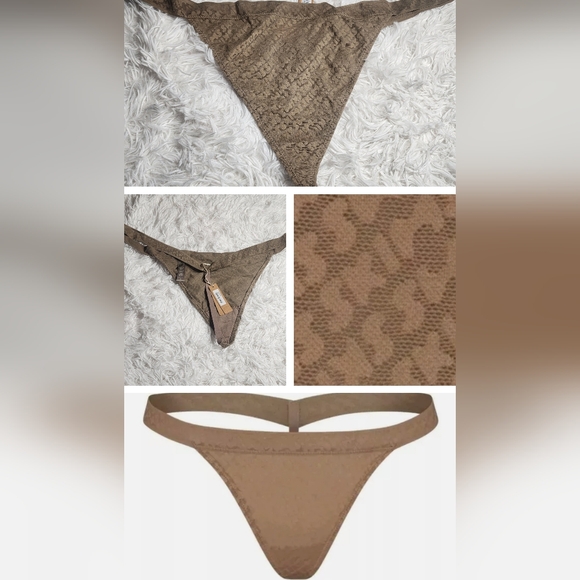 SKIMS | Intimates & Sleepwear | Skimslogo Mesh Skimpy Thong Panty ...